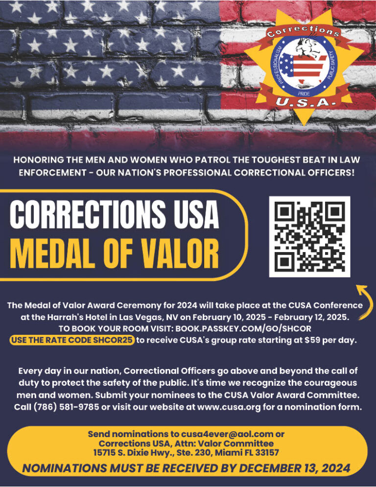 Valor Award Program 2025 | Corrections USA
